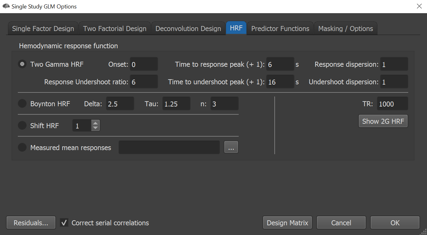 How to use an empirical hemodynamic response within the GLM modeling in BrainVoyager