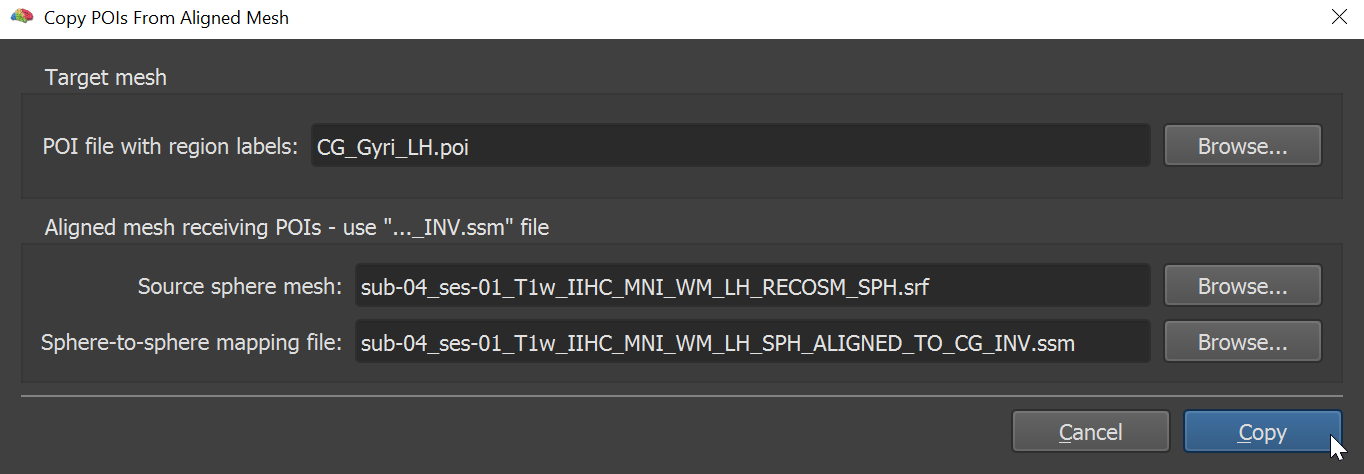 How to use the copy labels approach
